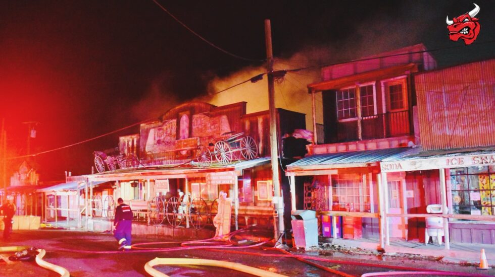 Fire Crews Battle Blaze on Thursday Night in Historic Downtown Oatman ...