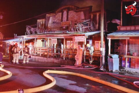 Fire Crews Battle Blaze on Thursday Night in Historic Downtown Oatman ...
